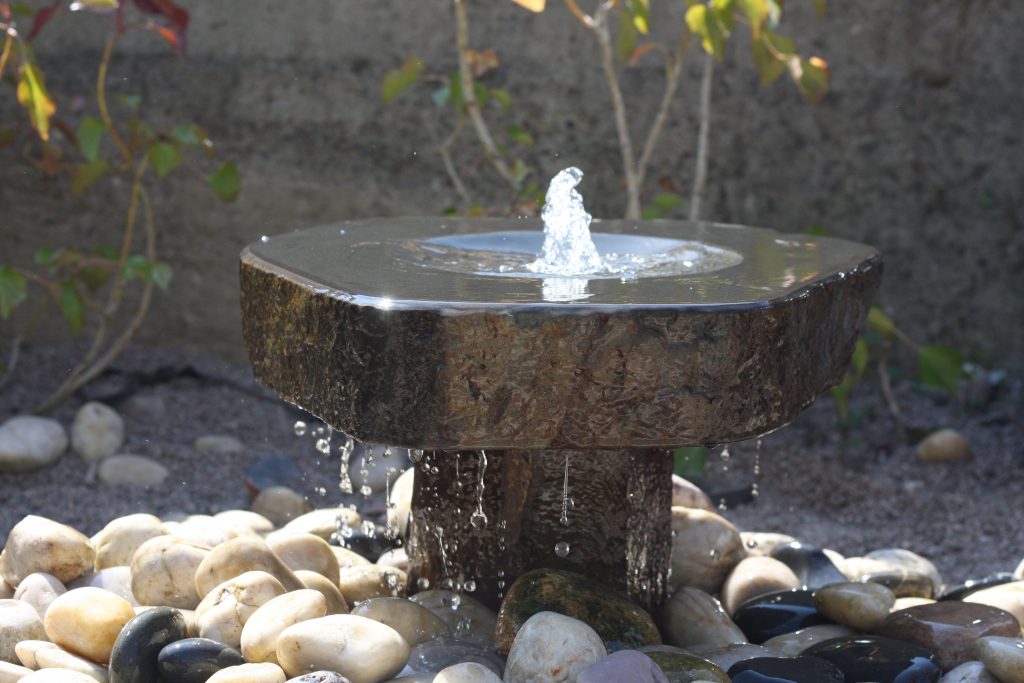 Babbling basalt fountain with plinth - Ornamental Classics