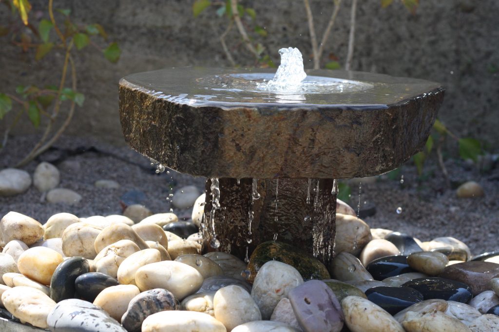 Babbling basalt fountain with plinth - Ornamental Classics