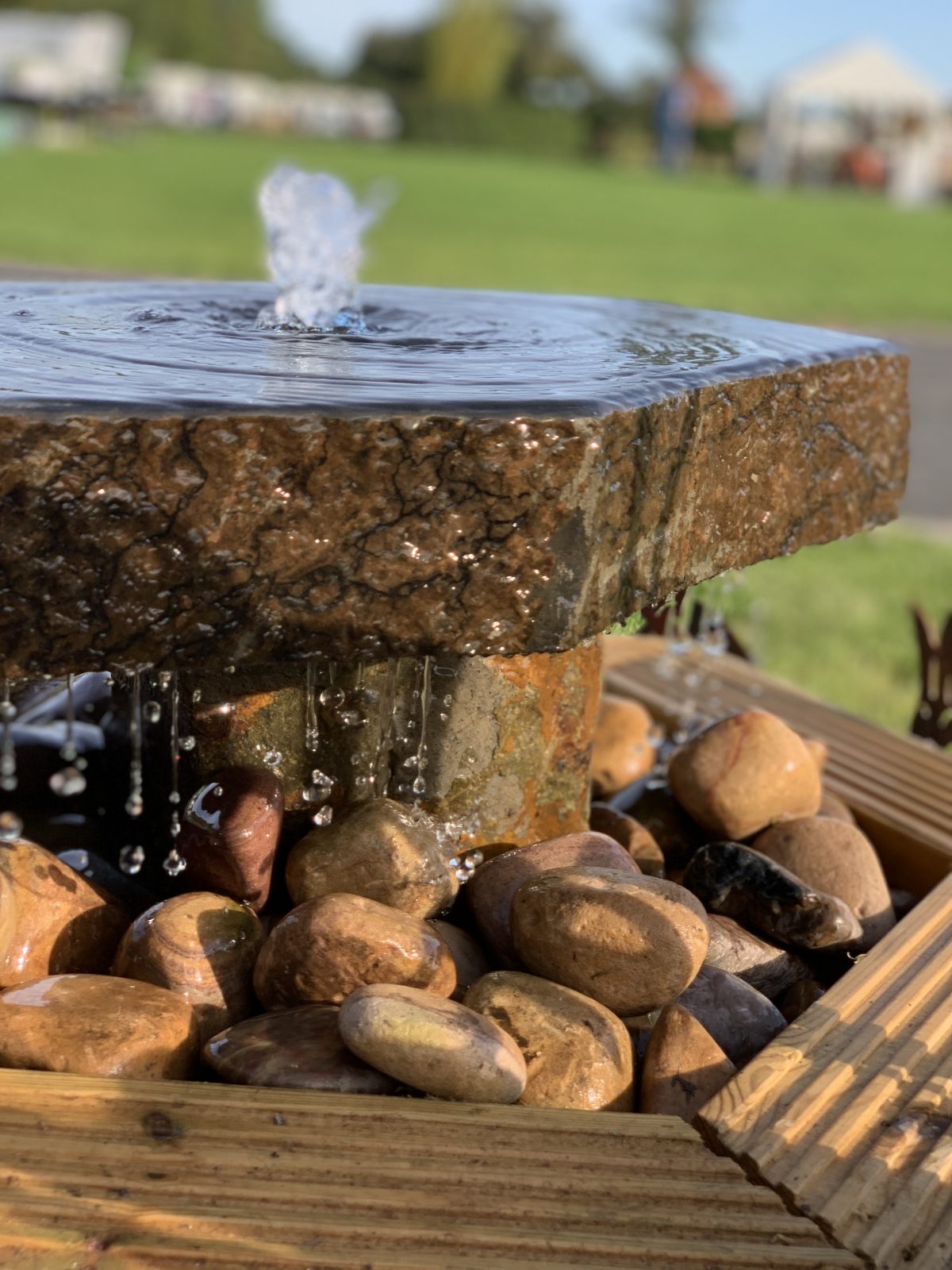 Babbling basalt fountain with plinth - Ornamental Classics