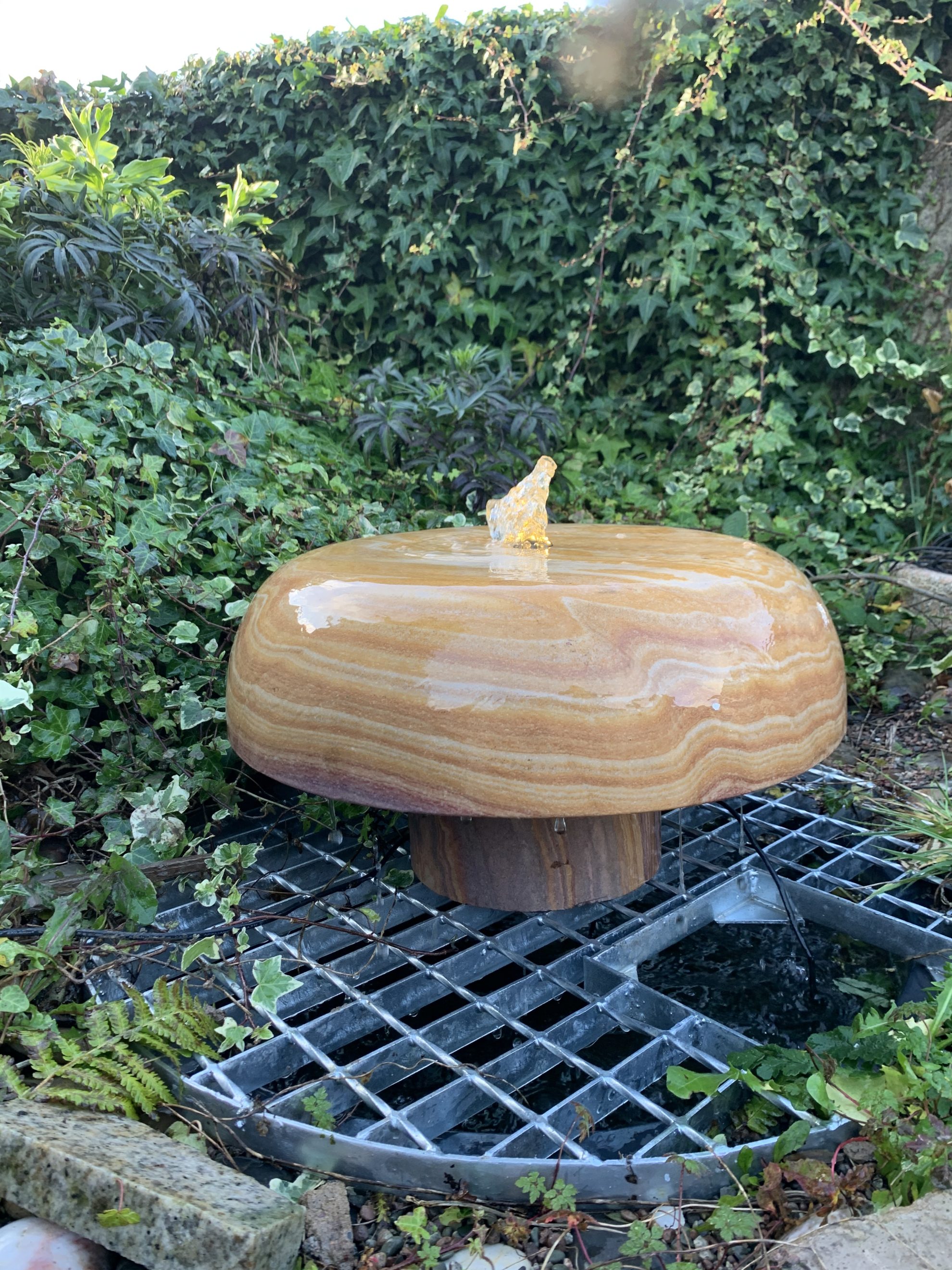 Sandstone Bowl with Small Plinth - Ornamental Classics