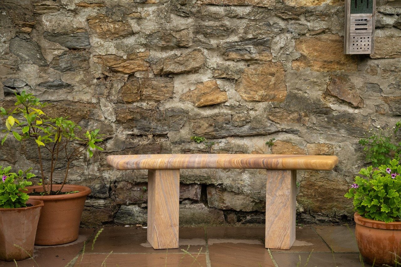 RAINBOW S. STONE CURVED YORK BENCH