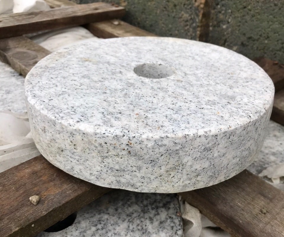 Grey Granite Plinth- dia20x5cm H - Ornamental Classics