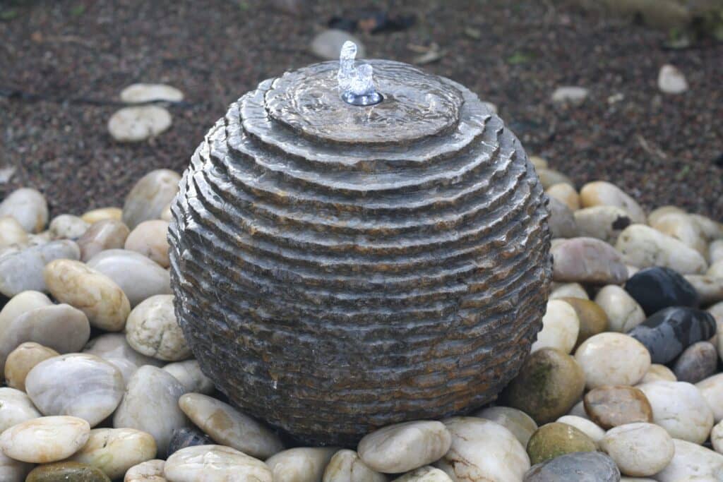 Rustic Black Limestone 30cm Sphere - Ornamental Classics