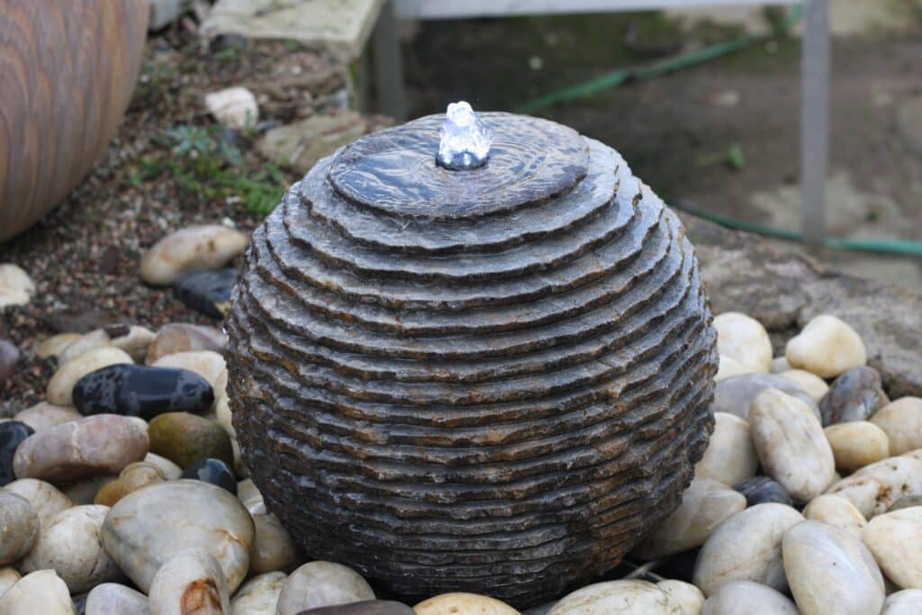 Rustic Black Limestone 30cm Sphere - Ornamental Classics