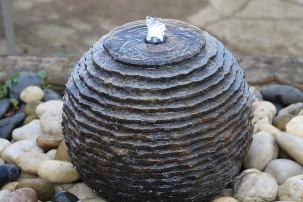 Rustic Black Limestone 30cm Sphere - Ornamental Classics