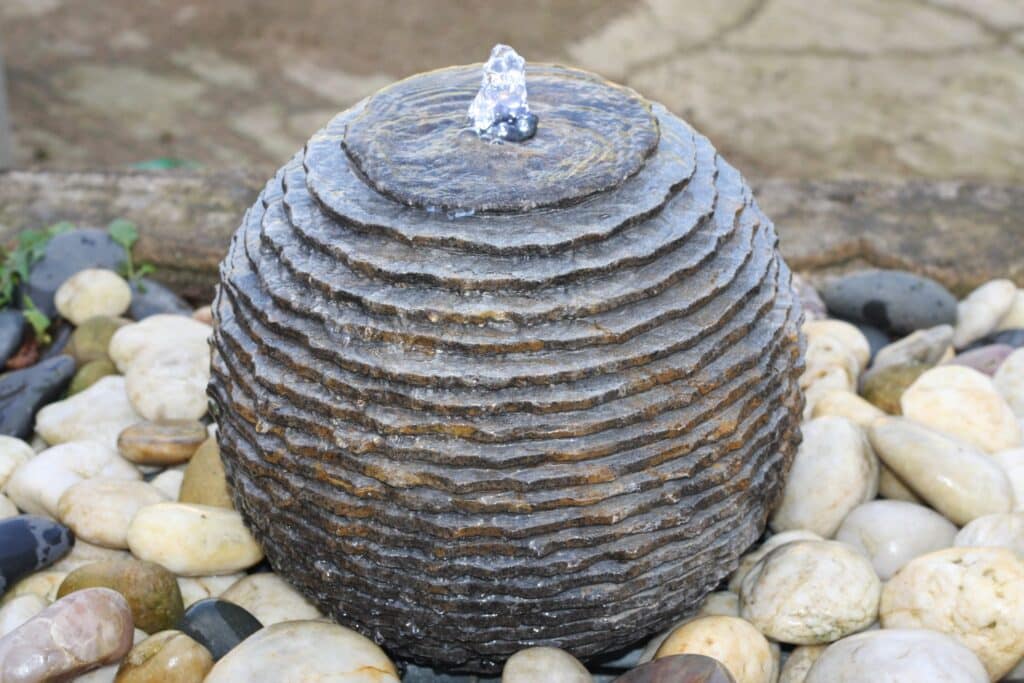 Rustic Black Limestone 30cm Sphere - Ornamental Classics