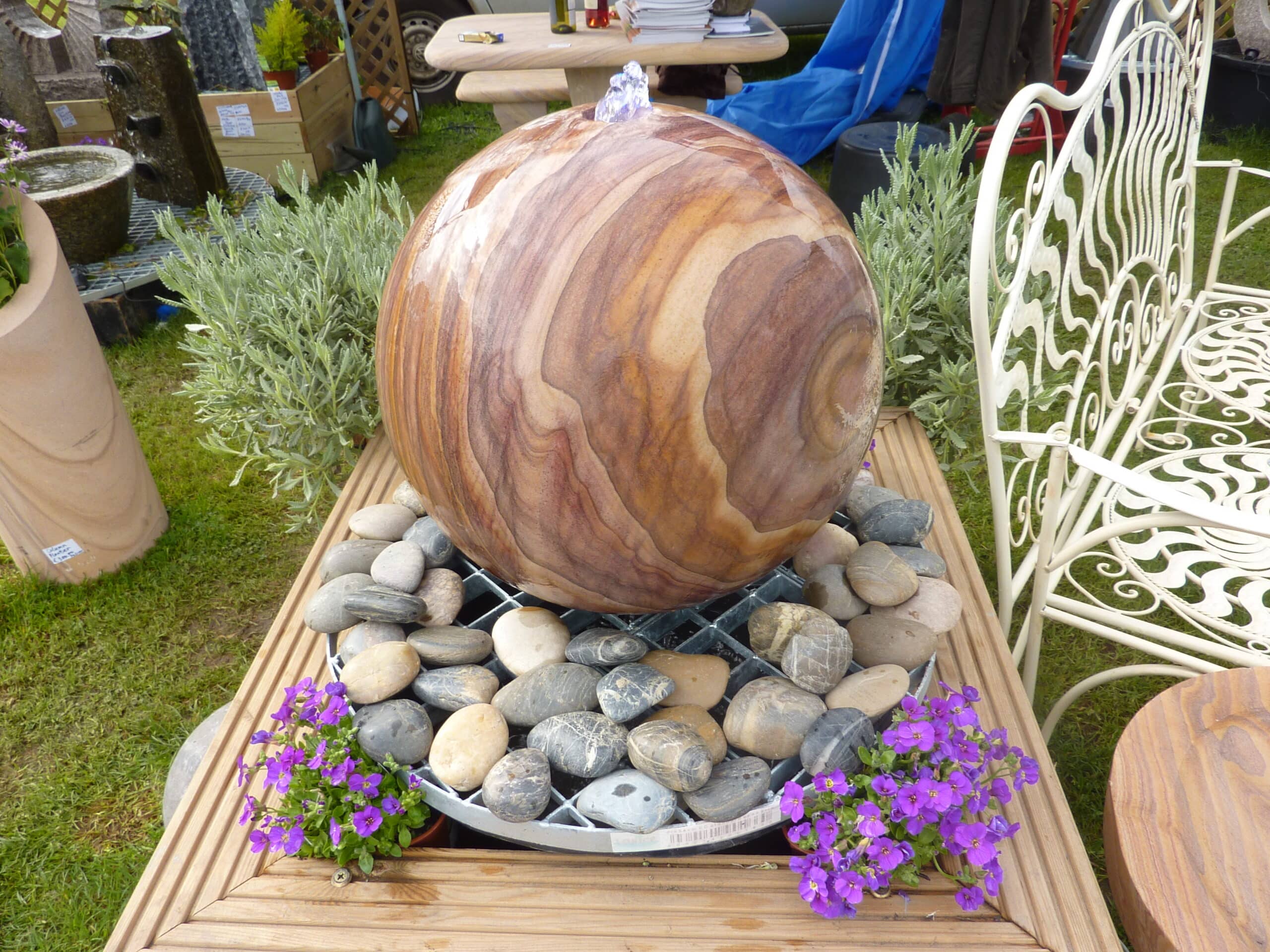 Rainbow sandstone sphere 50cm - Ornamental Classics
