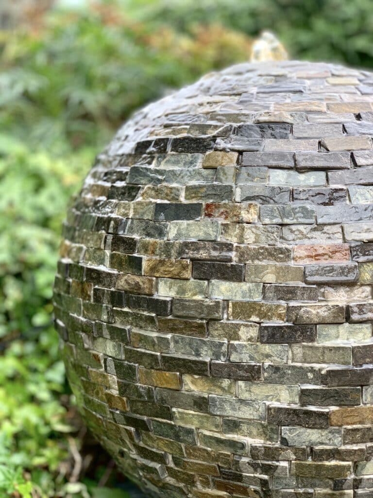 TILED SLATE SPHERE 60CM