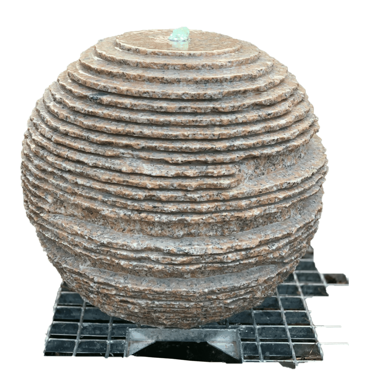 Rustic sphere - pinky granite - large - Ornamental Classics