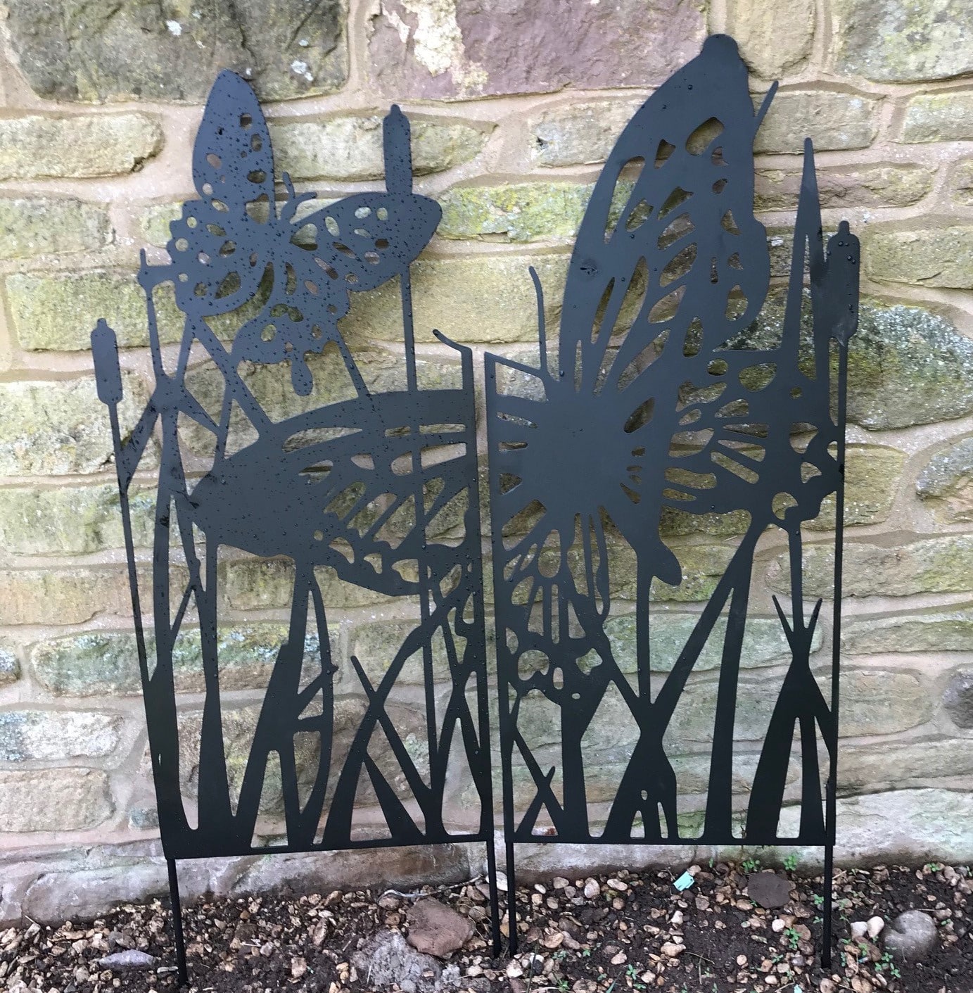 Steel Fine Fern Leaf Columns | Set of 3 - Ornamental Classics