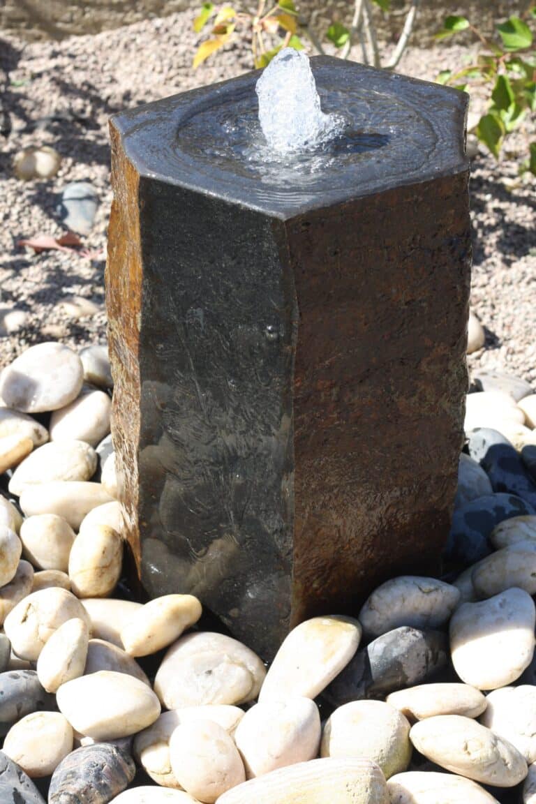 Drilled basalt fountain 40cm - Ornamental Classics