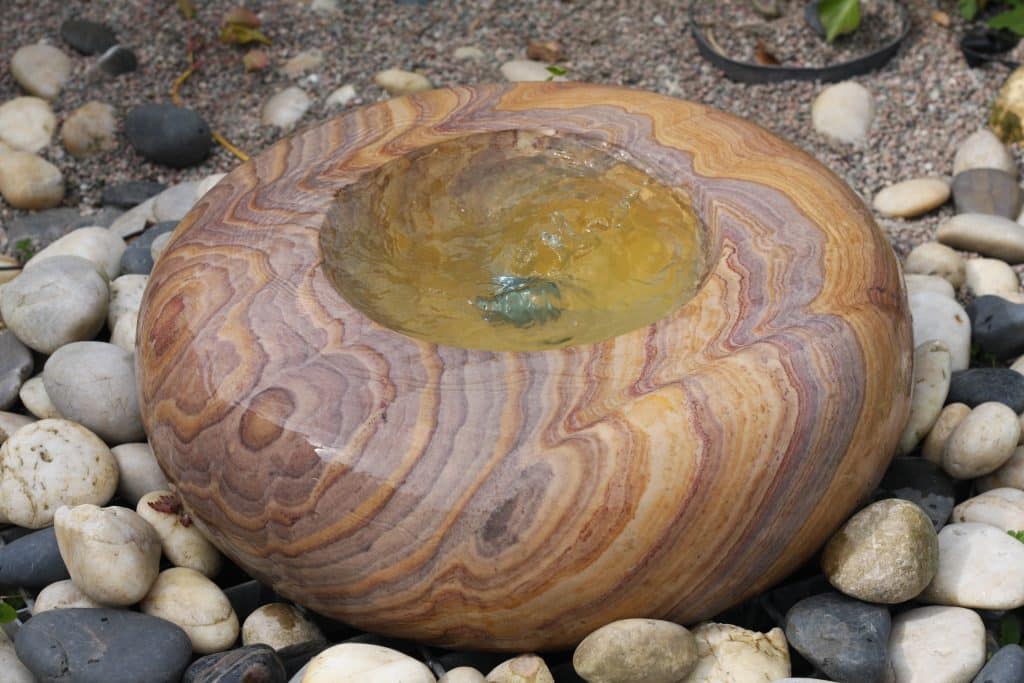 Sandstone Curved Bowl water feature - Ornamental Classics