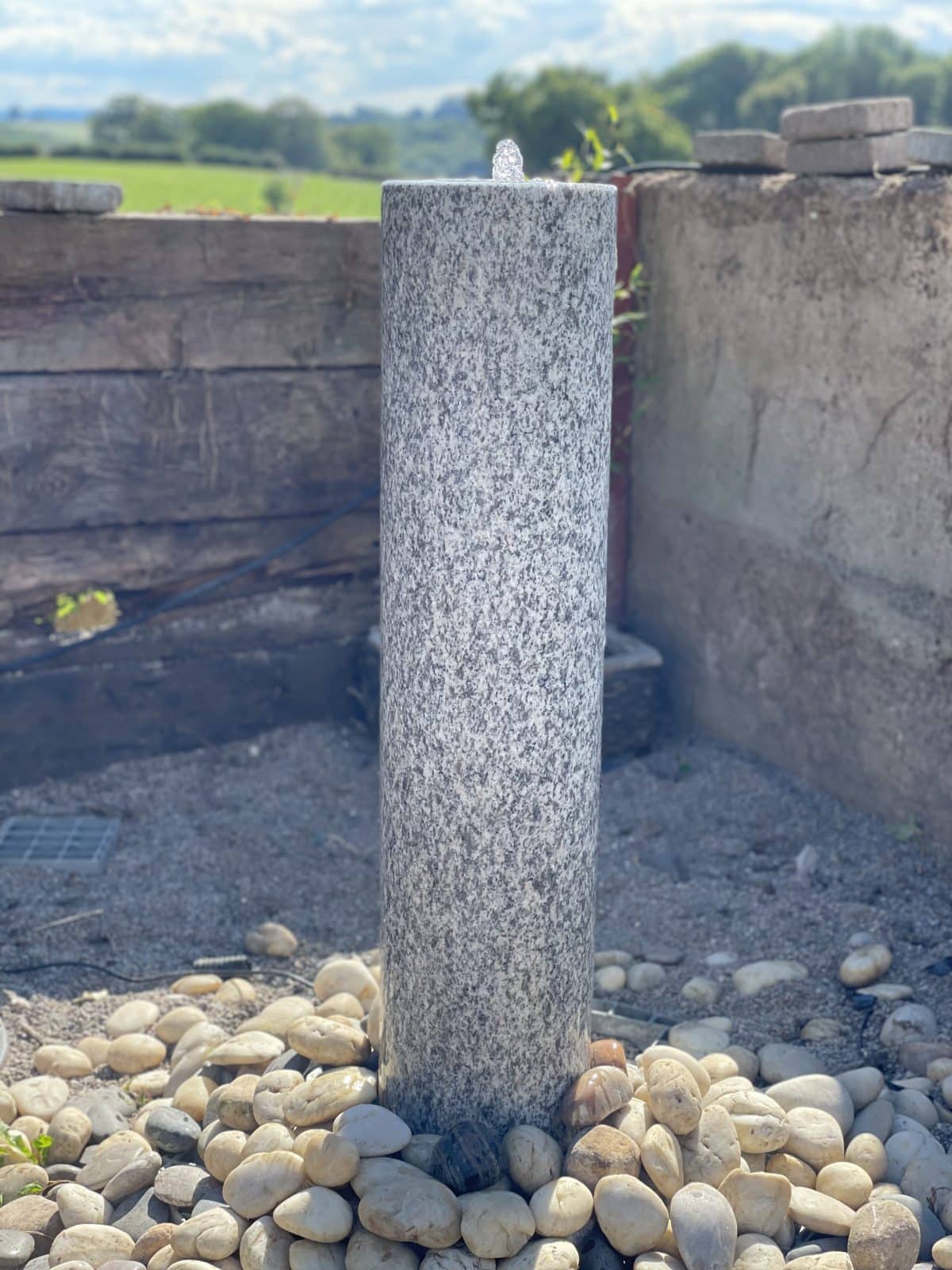 Granite Round Column 90cm high - Ornamental Classics
